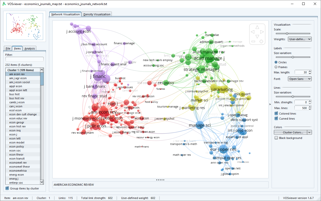 VOSviewer Features Screenshots VOSviewer Features Screenshots